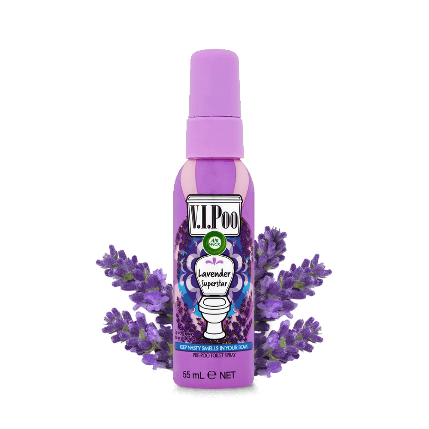 V.I.Poo Lavender Superstar Toilet Spray, 55ml | Air Wick UK